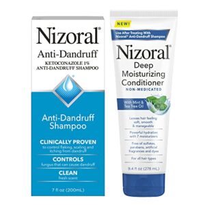 nizoral anti-dandruff shampoo, 7 oz + deep moisturizing conditioner, 11 oz bundle