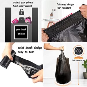 4 Gallon Trash Bag,Small Black Trash Bags 100 Counts Thicken Value Bathroom Trash Can Bin Liners,Small Garbage Bags with Handles for Kitchen Bathroom Office Waste Basket…