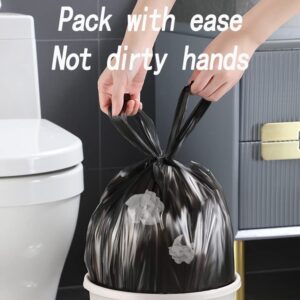 4 Gallon Trash Bag,Small Black Trash Bags 100 Counts Thicken Value Bathroom Trash Can Bin Liners,Small Garbage Bags with Handles for Kitchen Bathroom Office Waste Basket…