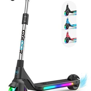 Gyroor Electric Scooter for Kids, Teens, Boys and Girls with Lightweight and Adjustable Handlebar, H30 Kids Electric Scooter with Rechargeable Battery, 6 MPH Limit-Best Gift for Kids!-Black