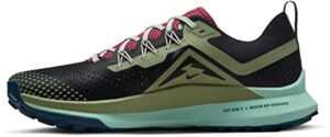 nike men's react pegasus trail 4, black/alligator-canyon rust, 15 m us