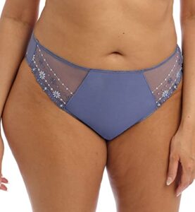 elomi women's plus size matilda thong, denim daisy, 3xl