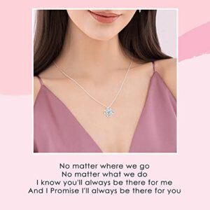 Diosky Love Knot Necklace, Gifts for Best Friend, Friendship Gifts for Women - Best Friend Friendship Necklace - Birthday Gifts for Female Friends, Her, Girl, BFF, Bestie