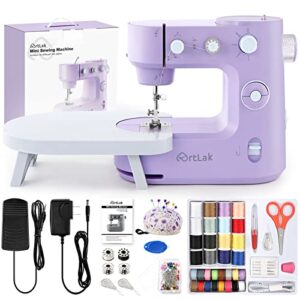 artlak sewing machines mini, portable sewing machine for beginner with 16 built-in stitches and reverse sewing, multi-function mending machine small with accessory kit pedal for family children's day