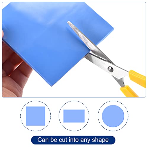 MECCANIXITY Thermal Pad Heat Conduction Silicone Pads Conductive 100 x 100 x 4.5 mm 1.5W for Components Gap Filler Blue