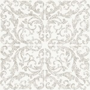 floorpops estate peel & stick floor tiles, gray