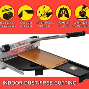 CUTTEREX 13" Professional Laminate Floor Cutter, Vinyl Floor Cutter for VCT, LVT, SPC, PVC, LVP, WPC, Rubber Floor and Rigid Core Vinyl Plank, with Knee Pads