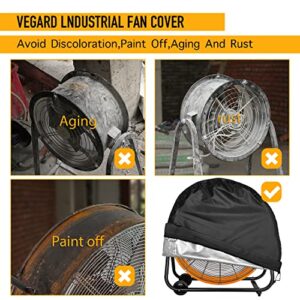 VEGARD Industrial 42" Direct-Drive Drum Fan Cover,Outdoor Fan Cover, Belt Drive Drum Fan Cover, Waterproof&Dustproof Cover for 42" Direct-Drive Drum Fan,High Capacity Barrel Fan,Commercial Floor Fan