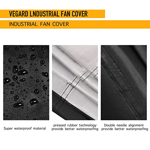 VEGARD Industrial 42" Direct-Drive Drum Fan Cover,Outdoor Fan Cover, Belt Drive Drum Fan Cover, Waterproof&Dustproof Cover for 42" Direct-Drive Drum Fan,High Capacity Barrel Fan,Commercial Floor Fan