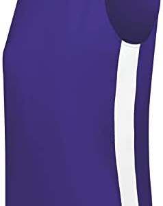 Augusta Sportswear Women's Standard Ladies Match-Up Basketball Jersey, Purple/White, 2XL