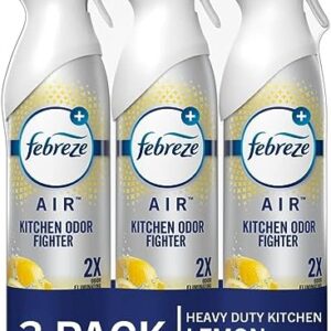 Febreze Room Air Fresheners, Home & Kitchen Room Fresheners, Air Freshener Spray, Odor Fighter Air Freshener for Home, Fresh Lemon Scent, 8.8 oz. Aerosol Can (Pack of 3)