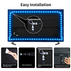 EDIYSUNG LED Lights for TV 15 ft, LED Strip Lights for 65-75 inch TV Backlight