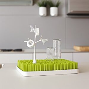 Boon Lawn Countertop Drying Rack,White, 13.5x11x2.5 Inch (Pack of 1) & Twig Grass and Lawn Drying Rack Accessory, White