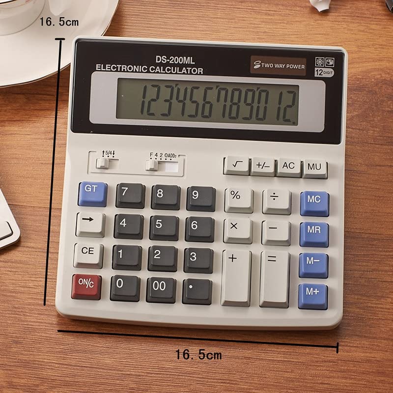 Large Button Desktop Calculator, Two Way Power Calculators Desktop,12 Digit Calculator, Large Screen Clear Display, Easy to Press As A Desk Calculator