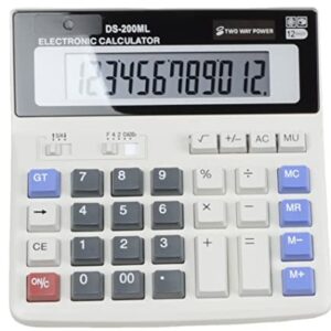 Large Button Desktop Calculator, Two Way Power Calculators Desktop,12 Digit Calculator, Large Screen Clear Display, Easy to Press As A Desk Calculator