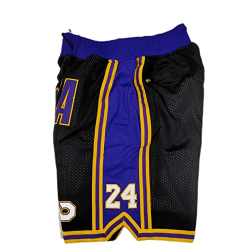 Bowtus Men Basketball Shorts, Mens 90s Retro Mesh Embroidered with Pockets, Fans Gym Athletic Workout Casual Shorts (3), 44W x 44L