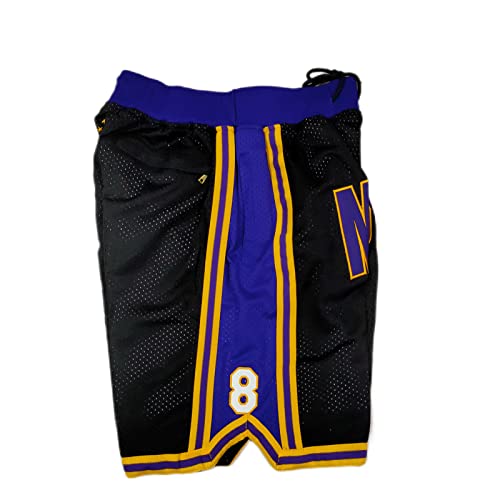 Bowtus Men Basketball Shorts, Mens 90s Retro Mesh Embroidered with Pockets, Fans Gym Athletic Workout Casual Shorts (3), 44W x 44L