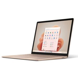 microsoft surface laptop 5 (2022), 13.5" touch screen, thin & lightweight, long battery life, fast intel i5 processor for multi-tasking, 512gb storage with windows 11, sandstone