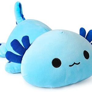 Onsoyours Cute Axolotl Plushie, Soft Stuffed Animal Salamander Plush Pillow, Kawaii Plush Toy for Kids (Blue Axolotl A, 13")