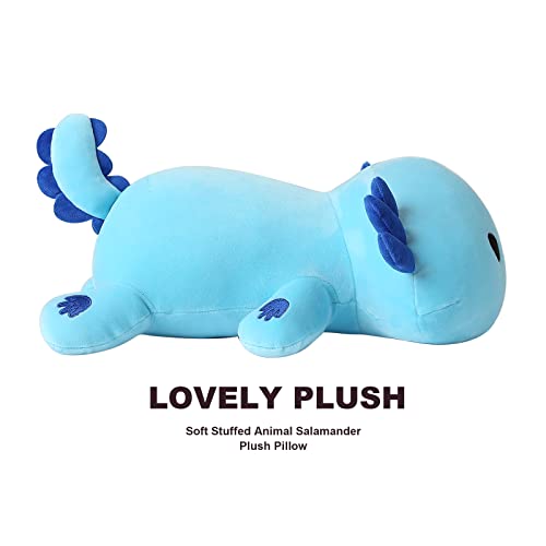 Onsoyours Cute Axolotl Plushie, Soft Stuffed Animal Salamander Plush Pillow, Kawaii Plush Toy for Kids (Blue Axolotl A, 13")