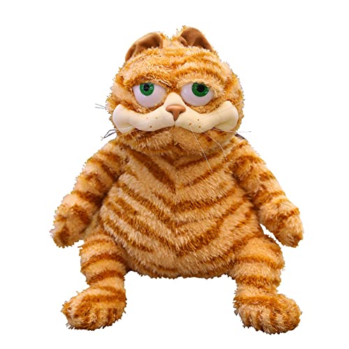 Fat Orange Plush Cat Fat Kitten Stuffed Animals Toy,Cute Fat Cat Plush Toy,Lifelike Yellow Tabby Cat Kitty Toy,Fat Kitten Tabby Cat Plush Toy for Boys and Girls Children Xmas Birthday Gift (11.8inch)