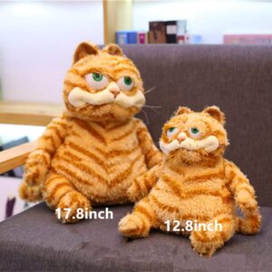 Fat Orange Plush Cat Fat Kitten Stuffed Animals Toy,Cute Fat Cat Plush Toy,Lifelike Yellow Tabby Cat Kitty Toy,Fat Kitten Tabby Cat Plush Toy for Boys and Girls Children Xmas Birthday Gift (11.8inch)