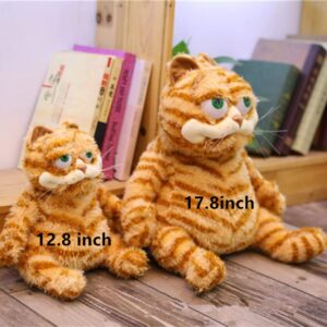 Fat Orange Plush Cat Fat Kitten Stuffed Animals Toy,Cute Fat Cat Plush Toy,Lifelike Yellow Tabby Cat Kitty Toy,Fat Kitten Tabby Cat Plush Toy for Boys and Girls Children Xmas Birthday Gift (11.8inch)