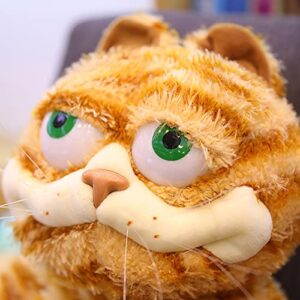 Fat Orange Plush Cat Fat Kitten Stuffed Animals Toy,Cute Fat Cat Plush Toy,Lifelike Yellow Tabby Cat Kitty Toy,Fat Kitten Tabby Cat Plush Toy for Boys and Girls Children Xmas Birthday Gift (11.8inch)