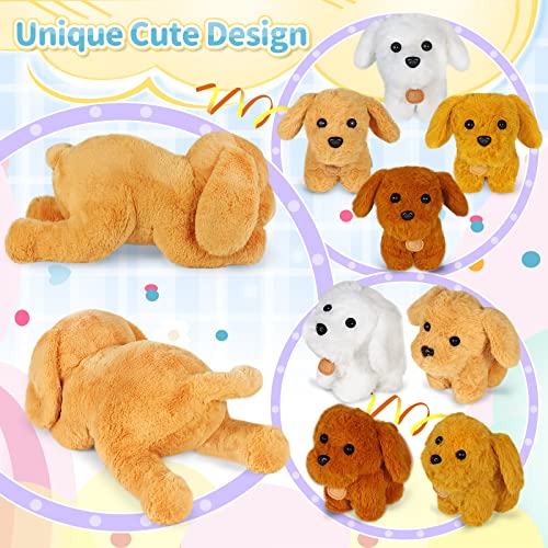 KMUYSL Puppy Stuffed Animals Toys for Ages 3 4 5 6 7 8+ Years Old Kids - Mommy Dog with 4 Baby Puppies in Her Tummy, Idea Xmas Birthday Gifts for Baby, Toddler, Girls, Boys