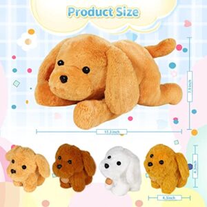 KMUYSL Puppy Stuffed Animals Toys for Ages 3 4 5 6 7 8+ Years Old Kids - Mommy Dog with 4 Baby Puppies in Her Tummy, Idea Xmas Birthday Gifts for Baby, Toddler, Girls, Boys