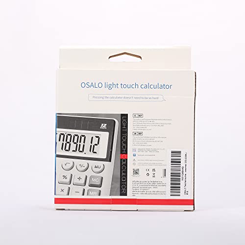 OSALO Desktop Calculator Extra Large Display 12 Digits Big Buttons Solar Accounting Calculator for Office (OS-200ML)