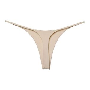 BY.ECG Women's Cotton Thong Double-Layer Sexy G-String Nude 3 Pack (S)