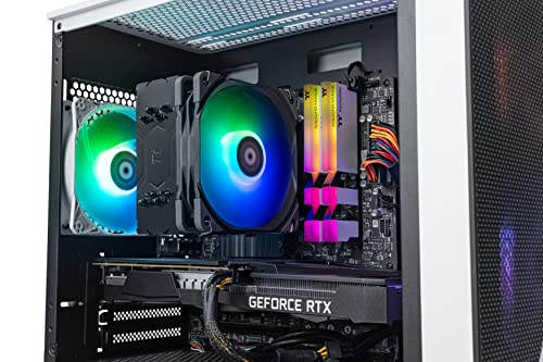 Thermaltake Frostbite 360 Gaming Desktop (AMD Ryzen™ 5 5600X 6-core, ToughRam RGB DDR4 3600Mhz 16GB Memory, NVIDIA® GeForce RTX™ 3060, 1TB NVMe M.2, Win10 Home) D1FB-B550-360-LCS,White