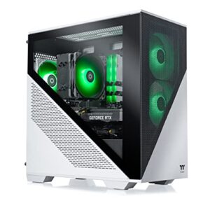 Thermaltake Frostbite 360 Gaming Desktop (AMD Ryzen™ 5 5600X 6-core, ToughRam RGB DDR4 3600Mhz 16GB Memory, NVIDIA® GeForce RTX™ 3060, 1TB NVMe M.2, Win10 Home) D1FB-B550-360-LCS,White