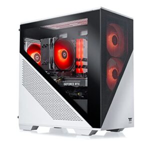 Thermaltake Frostbite 360 Gaming Desktop (AMD Ryzen™ 5 5600X 6-core, ToughRam RGB DDR4 3600Mhz 16GB Memory, NVIDIA® GeForce RTX™ 3060, 1TB NVMe M.2, Win10 Home) D1FB-B550-360-LCS,White