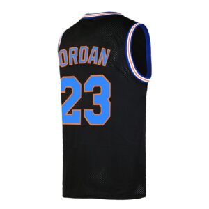 othercrazy mens basketball jersey #23 space movie jersey s-xxl white/black/blue (black, x-large)