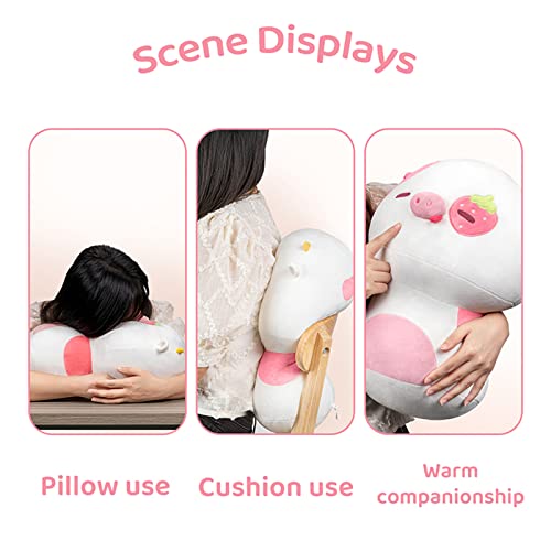 Mewaii 14” Mushroom Plush, Strawberry Cow Plush Pillow Soft Plushies Squishy Pillow, Cow Stuffed Animals Kawaii Plush Toys Throw Pillow Decoration Gift for Girls Boys