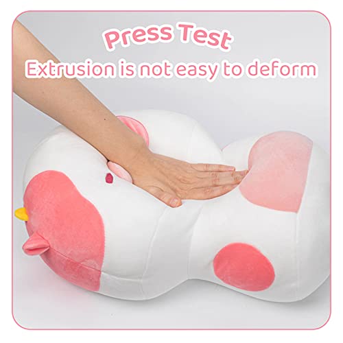 Mewaii 14” Mushroom Plush, Strawberry Cow Plush Pillow Soft Plushies Squishy Pillow, Cow Stuffed Animals Kawaii Plush Toys Throw Pillow Decoration Gift for Girls Boys