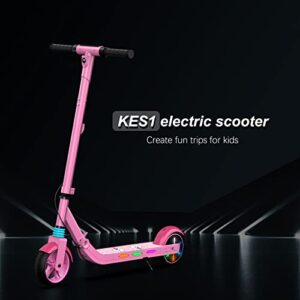 Aovopro Electric Scooter for Kids Age of 6-12,Flashing Rainbow Led Lights,Flashing Wheel and 6.5'' Wheels,UL Certified Kids Electric Scooter