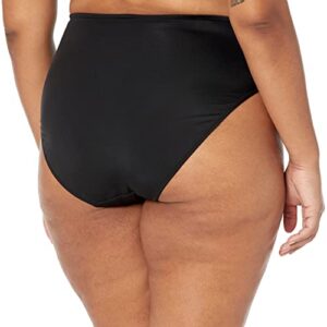 Amazon Essentials Women's High Waist Swim Bottom (Available in Plus Size), Washed Black, Small