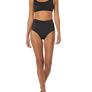 Amazon Essentials Women's High Waist Swim Bottom (Available in Plus Size), Washed Black, Small