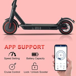 PEXMOR Electric Scooter Adults, Scooter Electric for Adults 21 Miles Range & 15.5 Mph,8.5" Solid Tire 350W Folding Electric Kick Scooter, Commuting E-Scooter Dual Brake& App Cruise Control