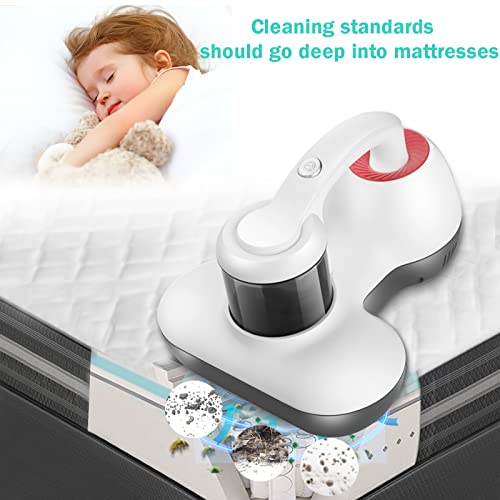 Dascooni Bed Vacuum Cleaner, Mattress Vacuum Cleaner 12KPa Handheld Vacuum Cleaner high-Frequency Double-tap for mattresses, Sofas, Carpets and Other Fabrics