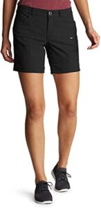 eddie bauer women's upf 50+ stretch rainier short (as1, numeric, numeric_6, regular, regular, black, 6)