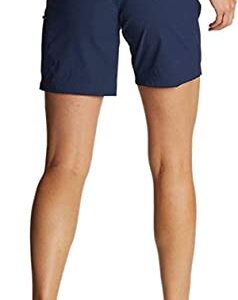 Eddie Bauer Women's UPF 50+ Stretch Rainier Short (as1, Numeric, Numeric_6, Regular, Regular, Medium Indigo, 6)