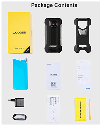 DOOGEE S89 PRO Rugged Smartphone(2022), 12000mAh Massive Battery Android 12 Rugged Phone Unlocked, 65W Fast Charging, 8GB+256GB IP68 Waterproof Cellphone, Night Vision, Breathing Light, NFC, Dual 4G