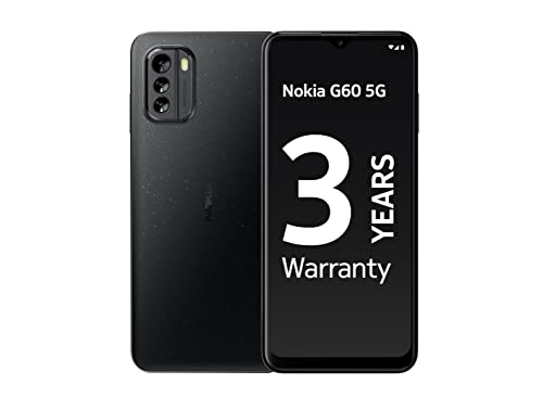 Nokia G60 5G Dual-SIM 64GB ROM + 4GB RAM (GSM only | No CDMA) Factory Unlocked 5G Smartphone (Black) - International Version