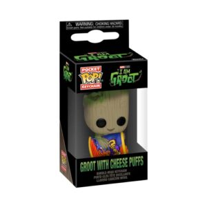 Funko Pop! Keychain: Marvel - I Am Groot, Groot with Cheese Puffs