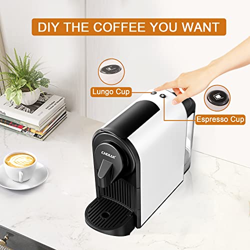 CHULUX 1400W Espresso Machine for Nespresso Capsules: Espresso and Lungo Cups, One Cup Premium Italian 20 Bar ODE Pump Espresso Maker - Perfect for Office & Coffee Lovers