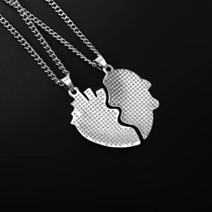 Friendship Best Friend Necklaces for 2 Girls Matching Heart Necklaces for Best Friends Bestie Birthday Gift for Women Best Friend Christmas Gifts for BFF Necklace for 2